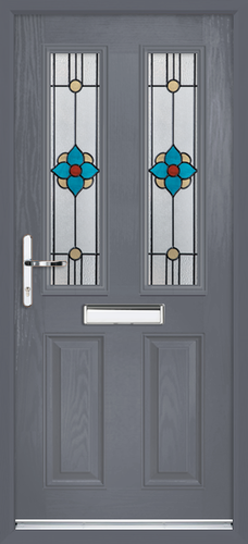 Supply only Slate grey Dorset oasis Composite Front Door