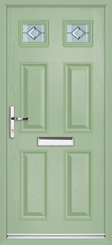 Fully fitted Chartwell green Sussex cameo Composite Front Door
