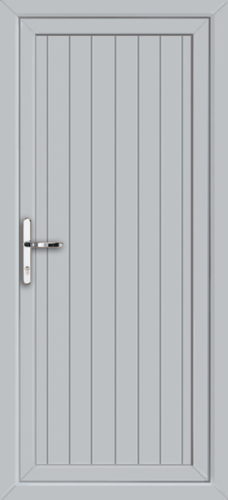 Supply only Light grey Cottage style Upvc Front Door
