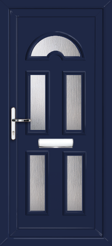 Fully fitted Blue Enfield 5 glass panel Upvc Front Door