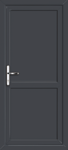 Fully fitted Anthracite grey Full flat midrail Upvc Back Door