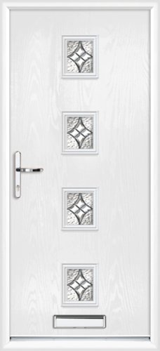 Fully fitted contemporary style Worcester composite front doors