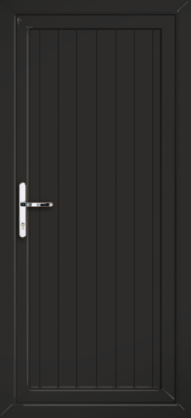 Black Cottage Style Fully Fitted Upvc Back Door