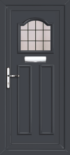 Anthracite Grey Glasgow Square Lead Fully Fitted Upvc Front Door