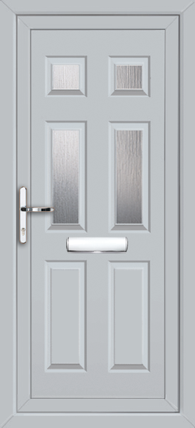 Light Grey Harrow Patras 4 Fully Fitted Upvc Front Door