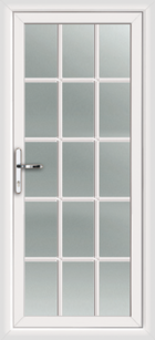 Fully fitted Oak Fully glazed georgian bar Upvc Back Door